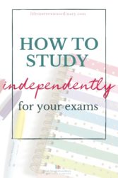 How to study independently for your exams