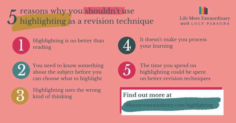 Why you shouldn't use highlighting as a revision technique - Lucy Parsons